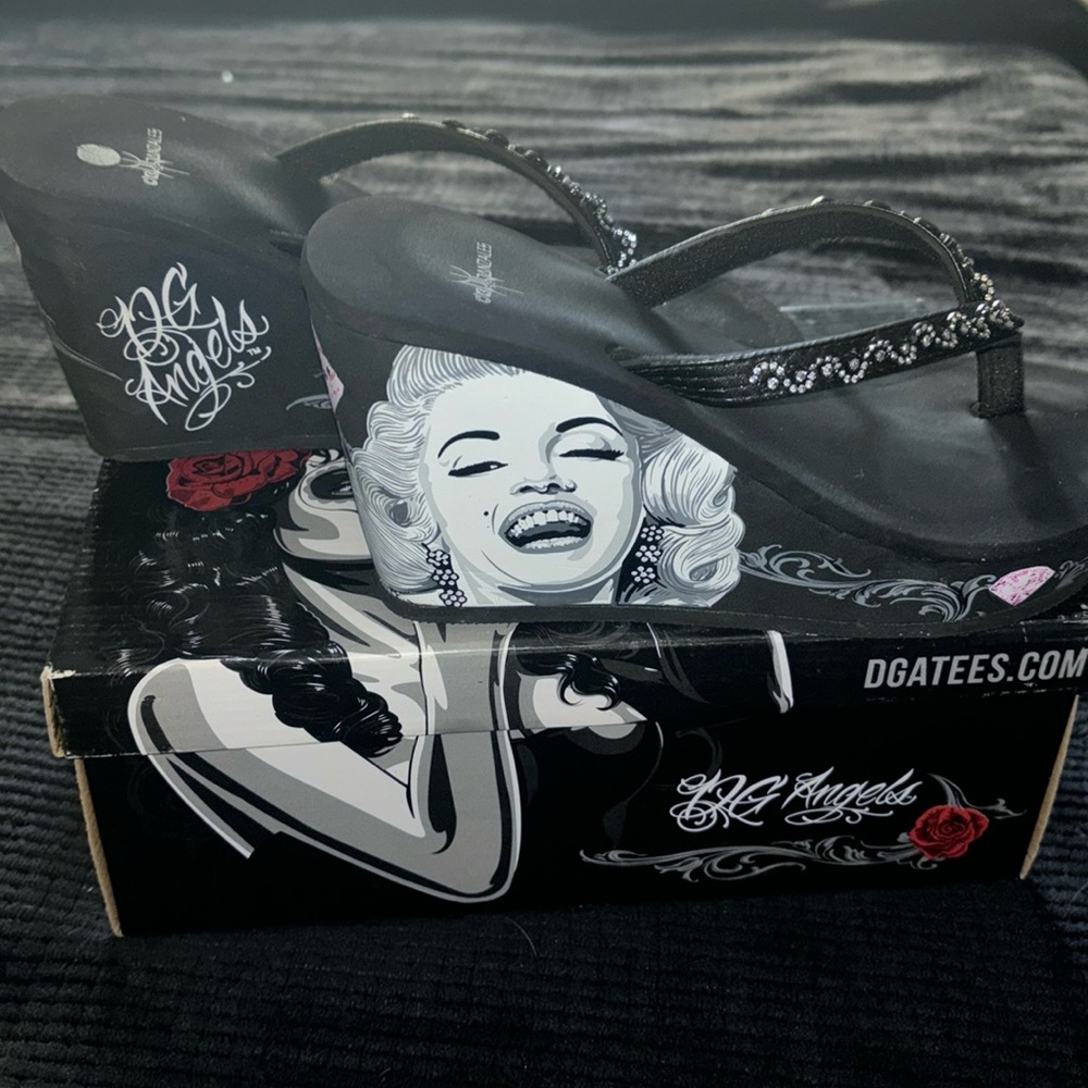 David Gonzales Art Diamond Wedge Sandals - Gem